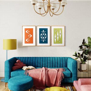 Mid Century Modern Wood Wall Art Set | MCM Atomic Wall Hanging | Modern ...