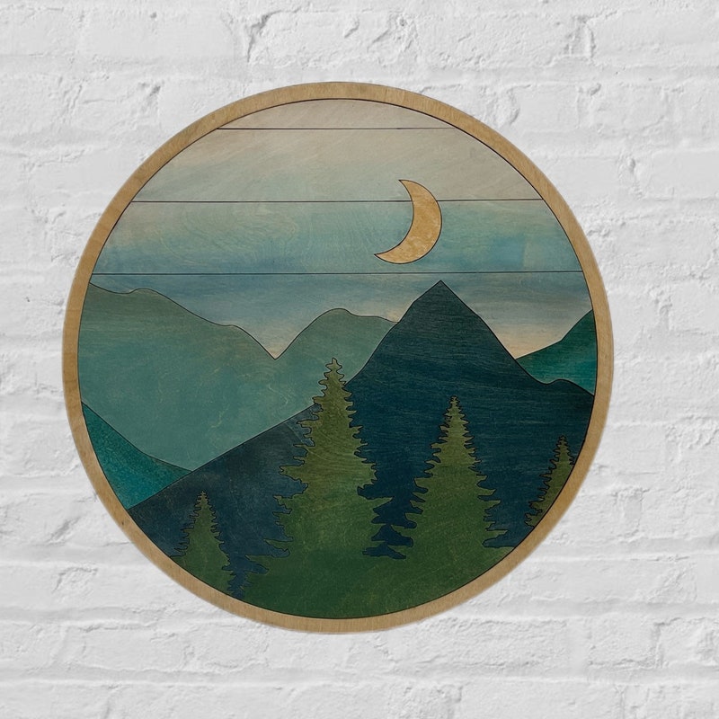 Round Art for Wall - Etsy