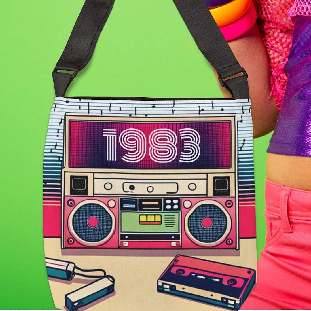 Custom Mixtape Bag 1980s Boom Box Bag Custom Year 40th Birthday Retro ...