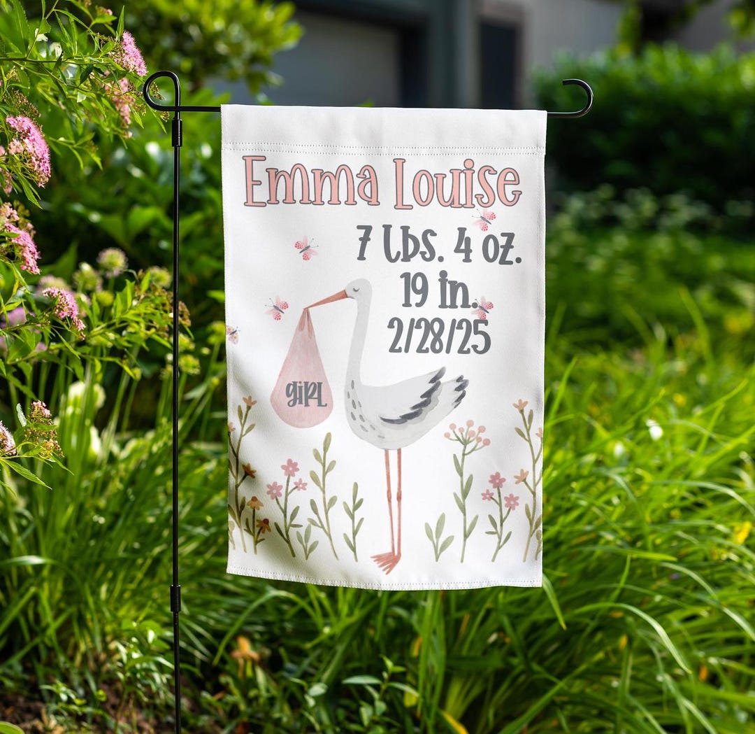 Welcome Home Baby Sign Birth Stats Yard Sign Baby Name Announcement ...