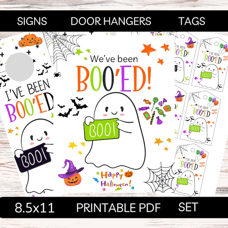 You've Been Booed Teacher Halloween Set: Poem, Tags, Hangers (digital ...