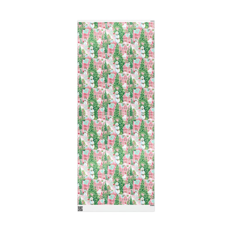 Pink Snowman Wrapping Paper Snow Winter Wrap Whimsical Snowmen Gift ...