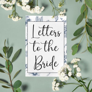 Letters to the Bride Printable Cover Sheet, Wedding Memory Book ...