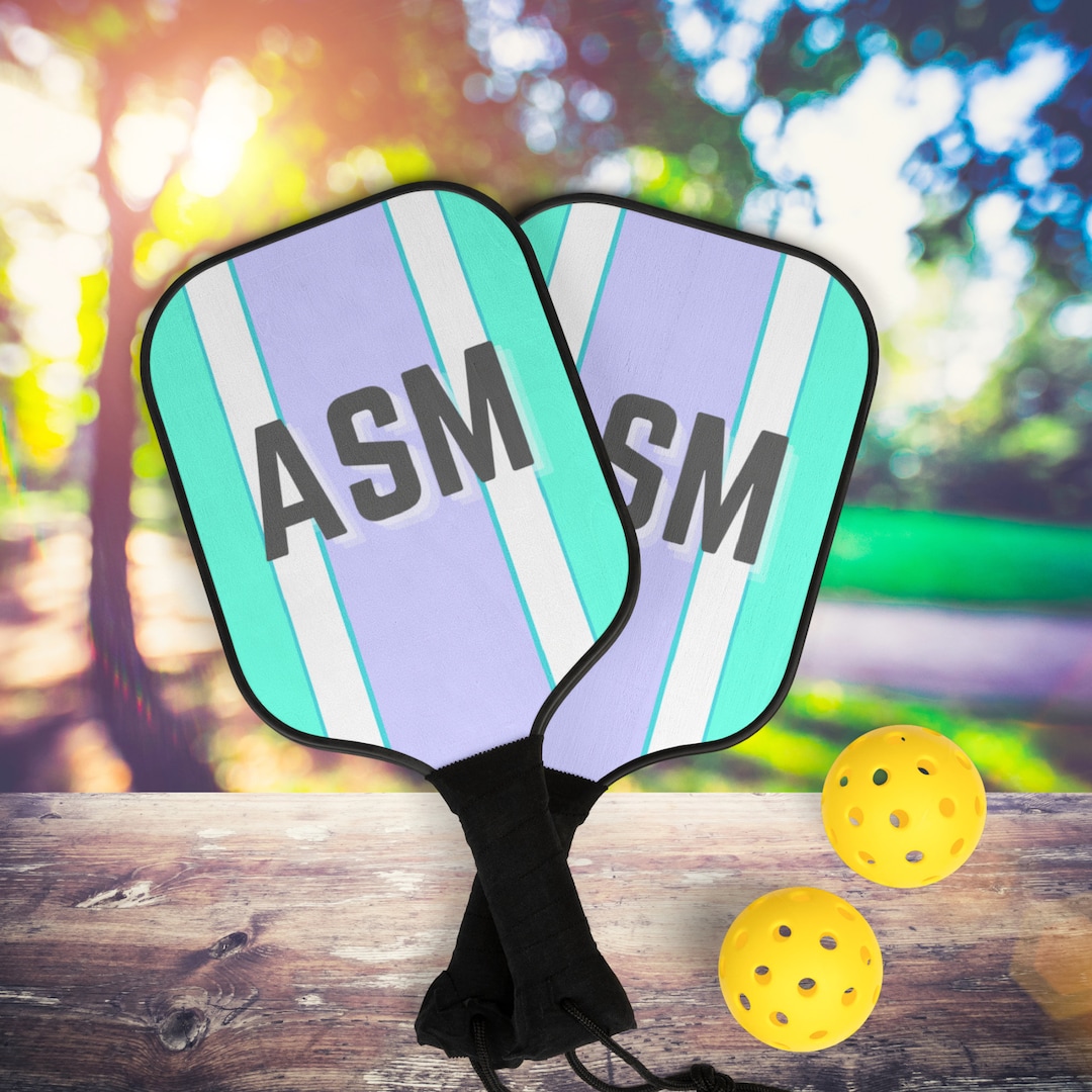 Custom Monogram Pickleball Paddles Set, Personalized Pickleball ...
