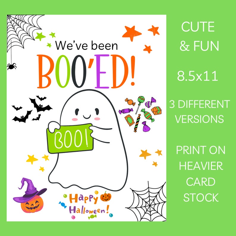 You've Been Booed Teacher Halloween Set: Poem, Tags, Hangers (digital ...