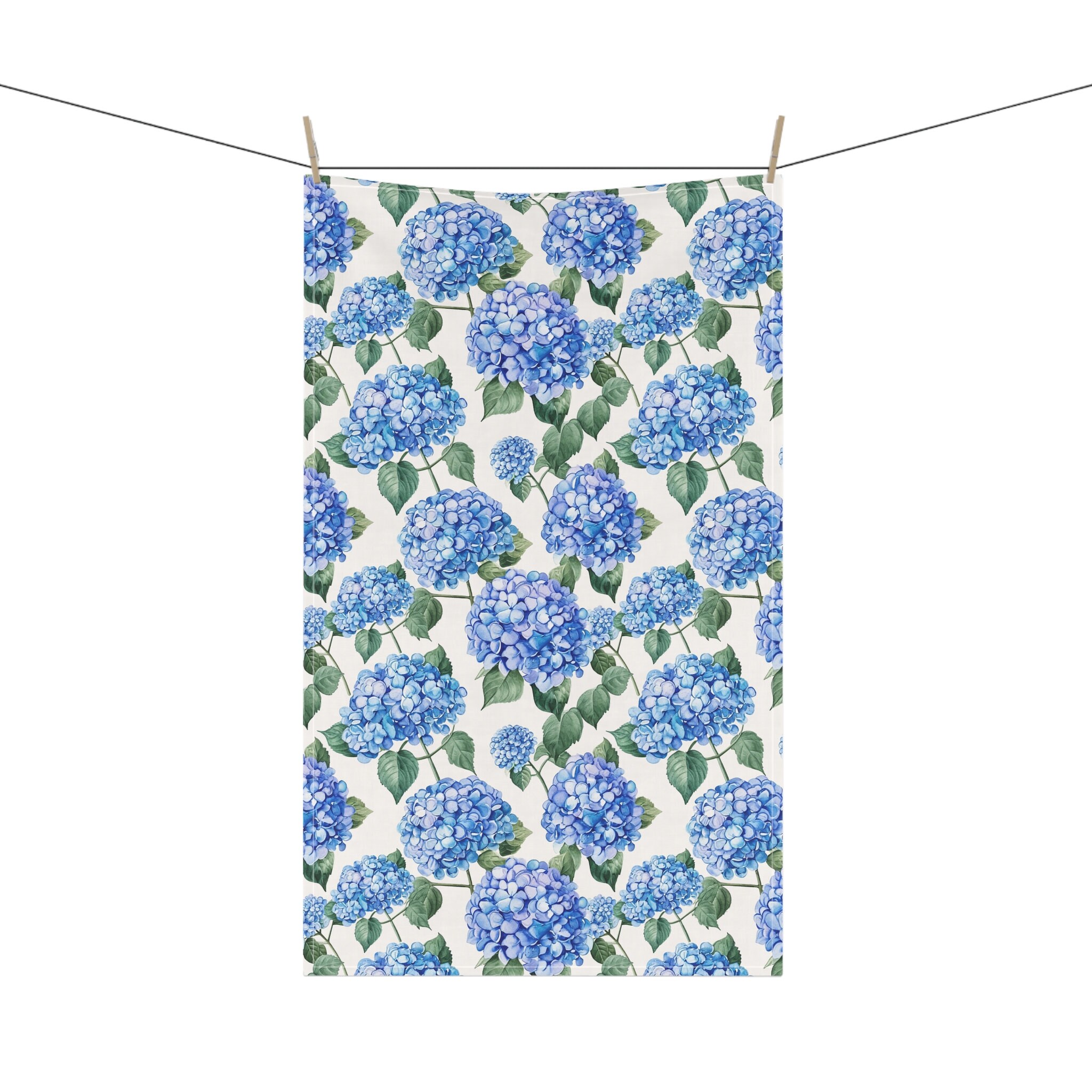 Hydrangea Fabric Kitchen Towel Print Hydrangea Gift Summer Decor Spring ...