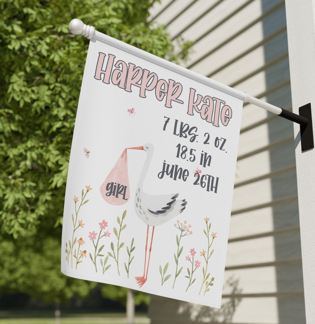 Welcome Home Baby Sign Birth Stats Yard Sign Baby Name Announcement ...