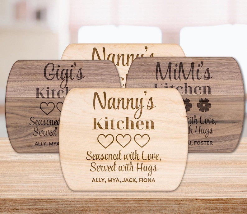 Personalized Grandma Cutting Board: Custom Engraved Wood Keepsake - Etsy