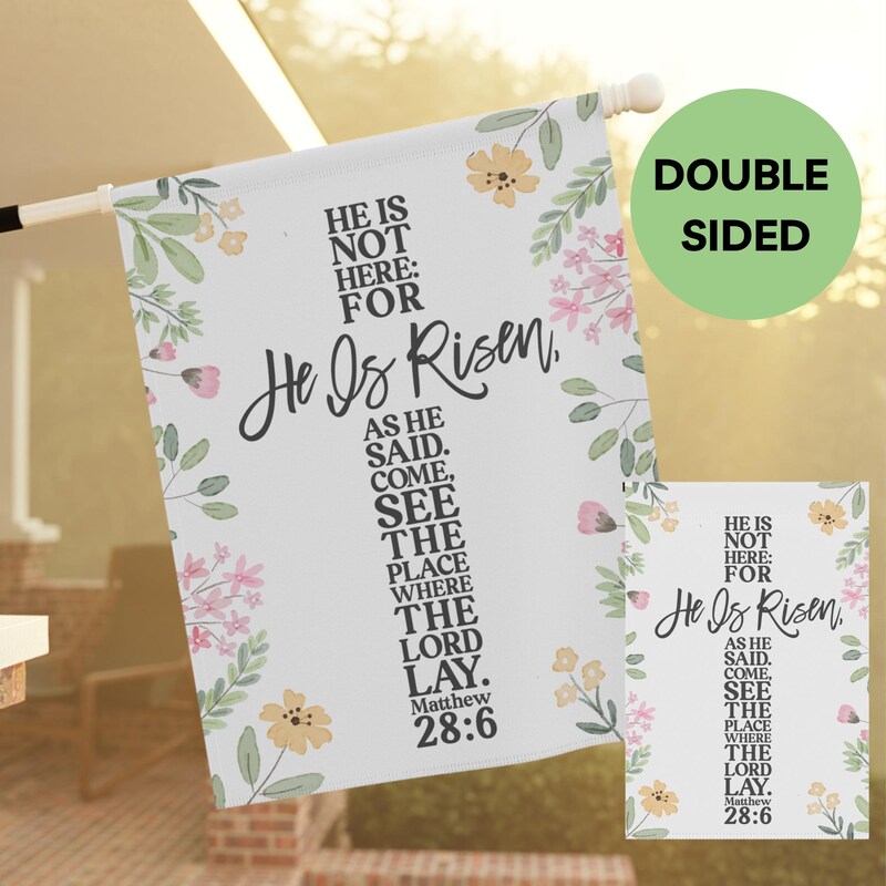 He is Risen Banner - Etsy