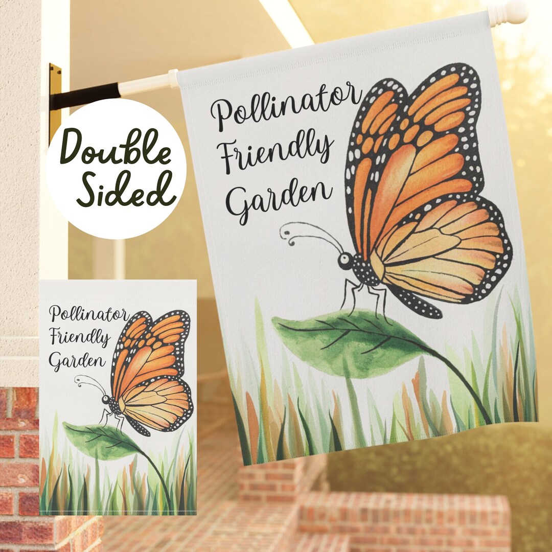 Pollinator Friendly Butterfly Garden Flag Butterflies Native Plant ...