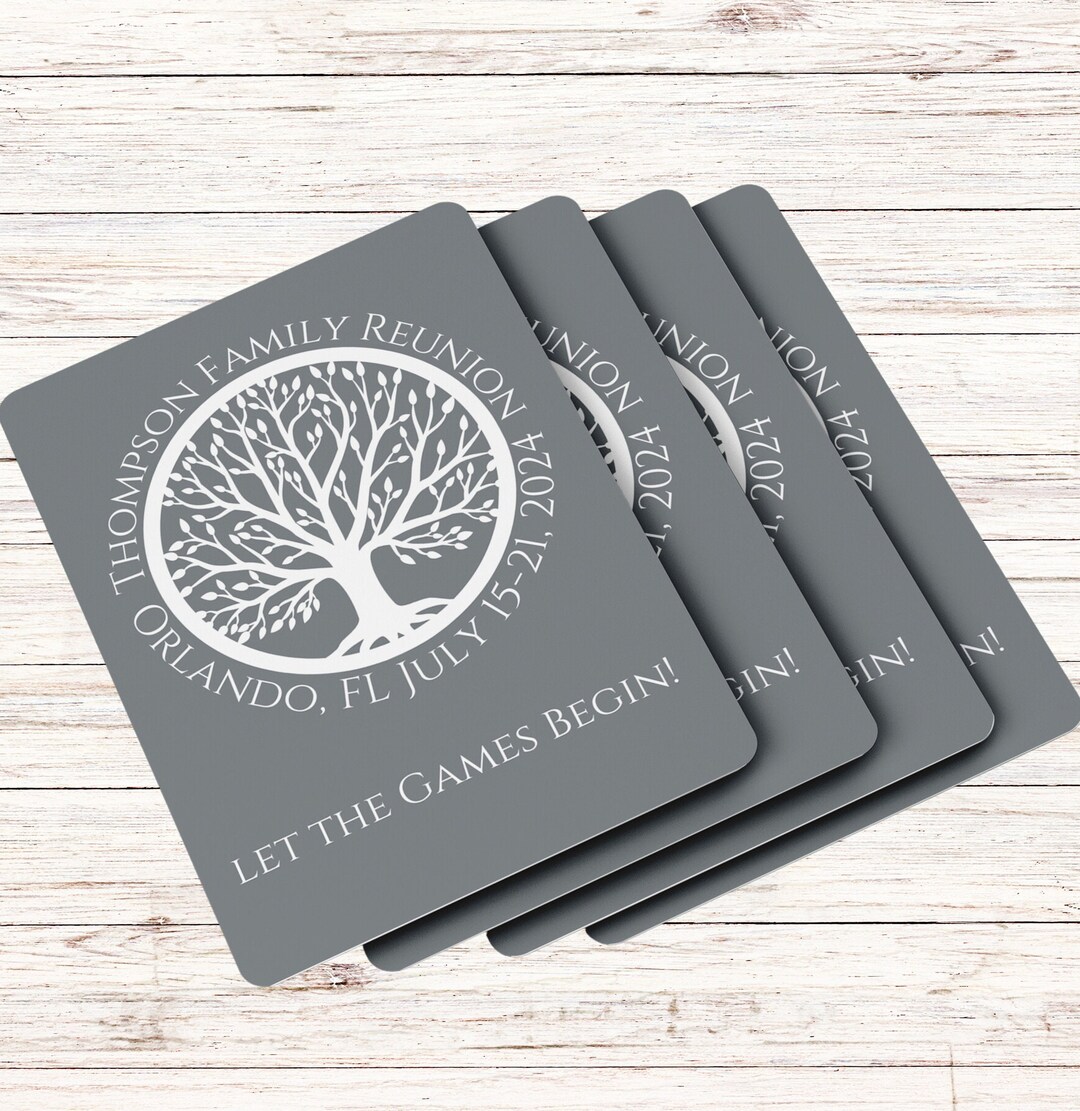 Custom Family Reunion Games Cards for Gifts Games Family Reunion Favors ...