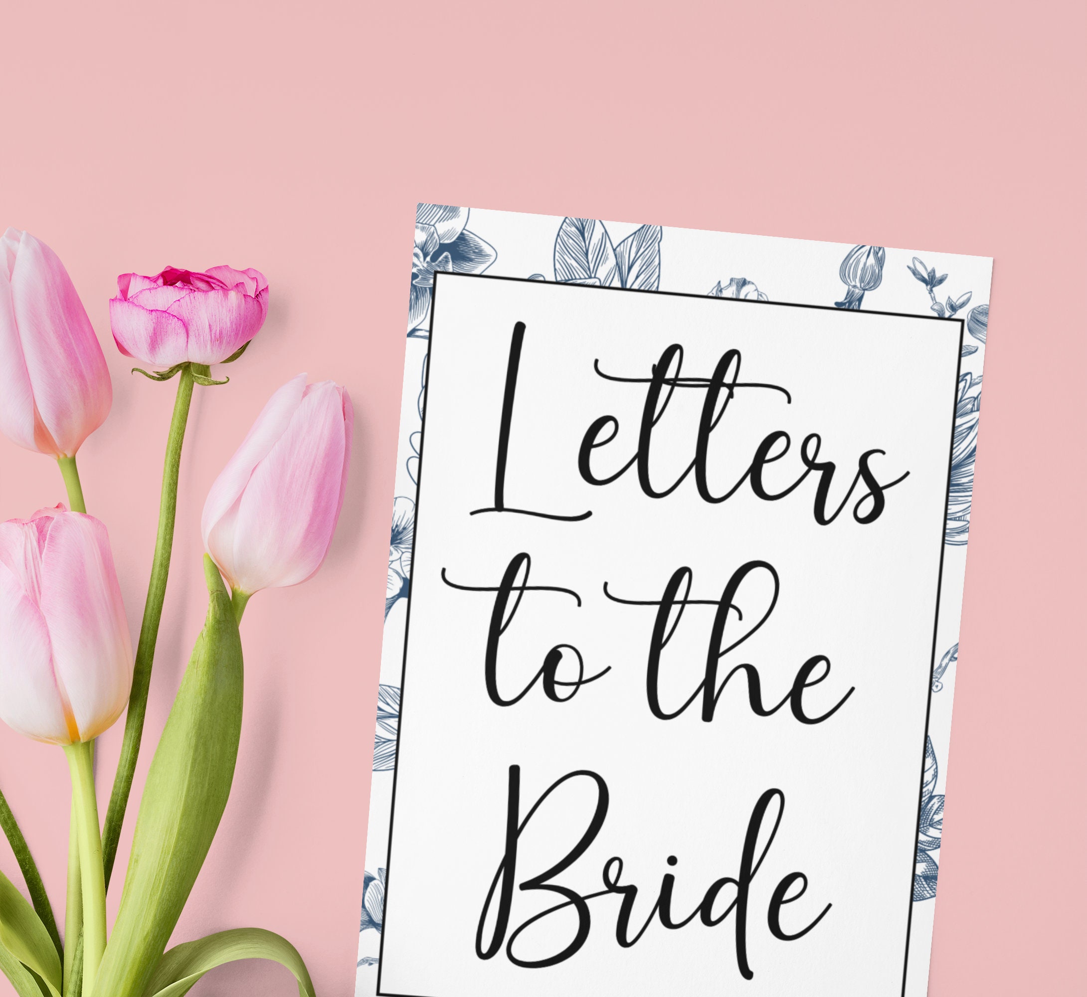 Letters to the Bride Printable Cover Sheet, Wedding Memory Book ...