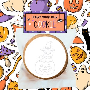 Halloween PYO Cookie Treat Bag Topper With Directions Goody Bag ...