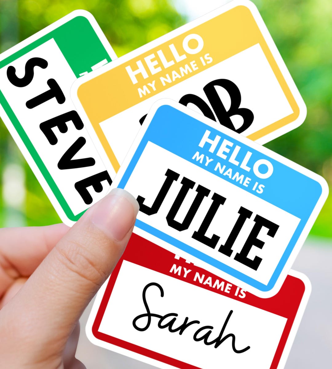 Custom Hello My Name is Stickers, Waterproof Name Tag Decals - Etsy