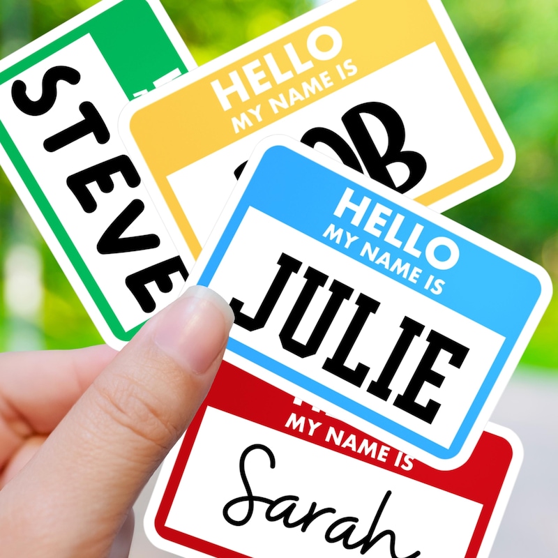 Hello My Name is Stickers - Etsy