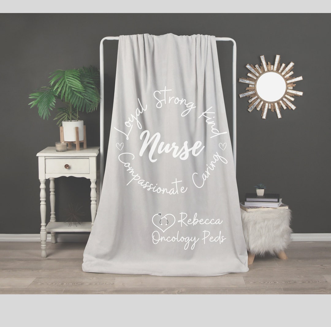 Nurse Blanket Personalized Nurse Throw Fleece Customizable New RN ...
