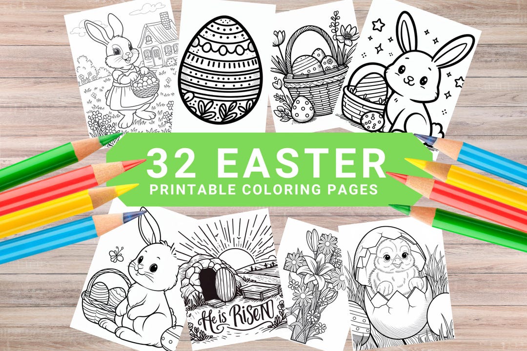 Easter Coloring Pages, 32 Printable Coloring Pages for Kids and Adults ...