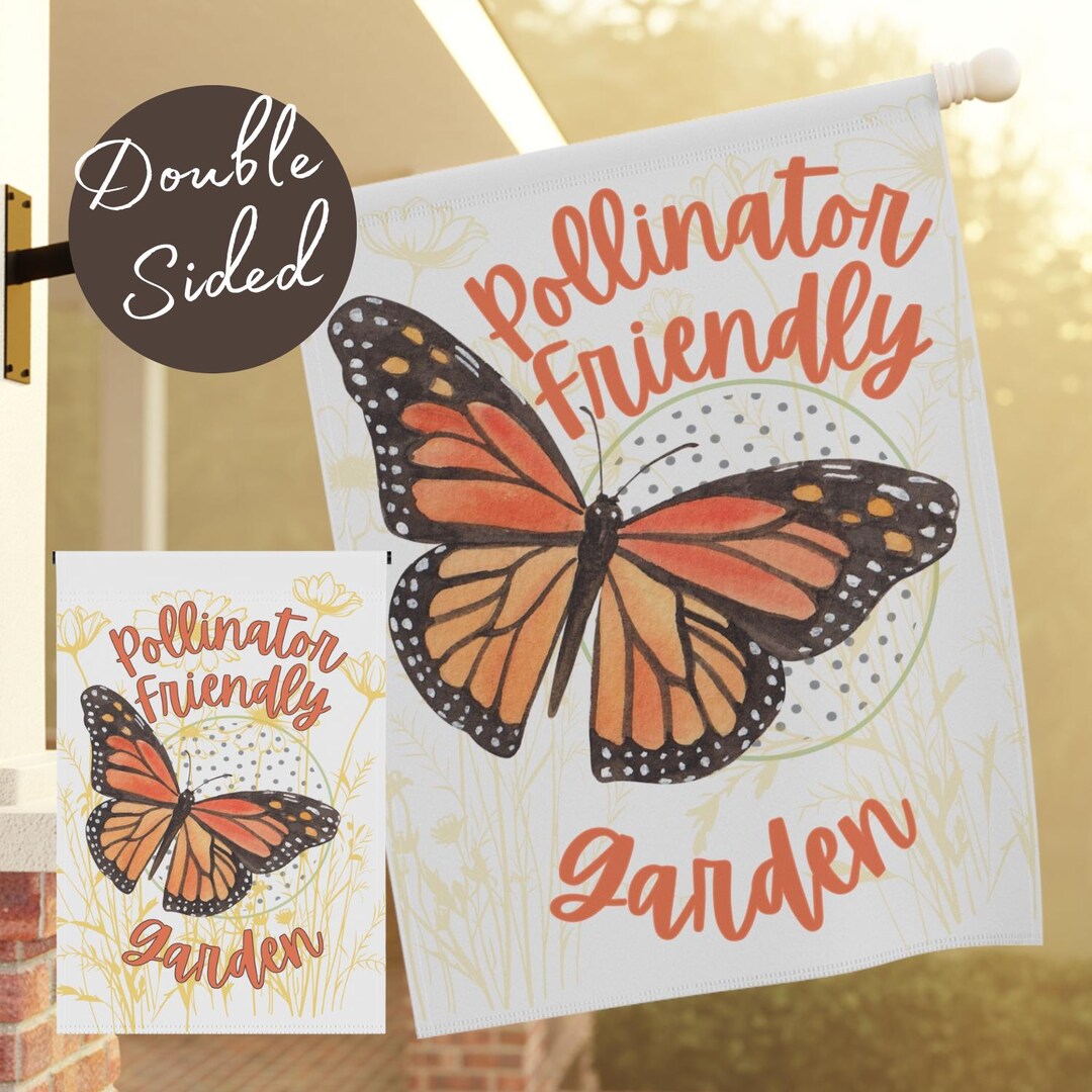 Pollinator Friendly Butterfly Garden Flag Butterflies Native Plant ...