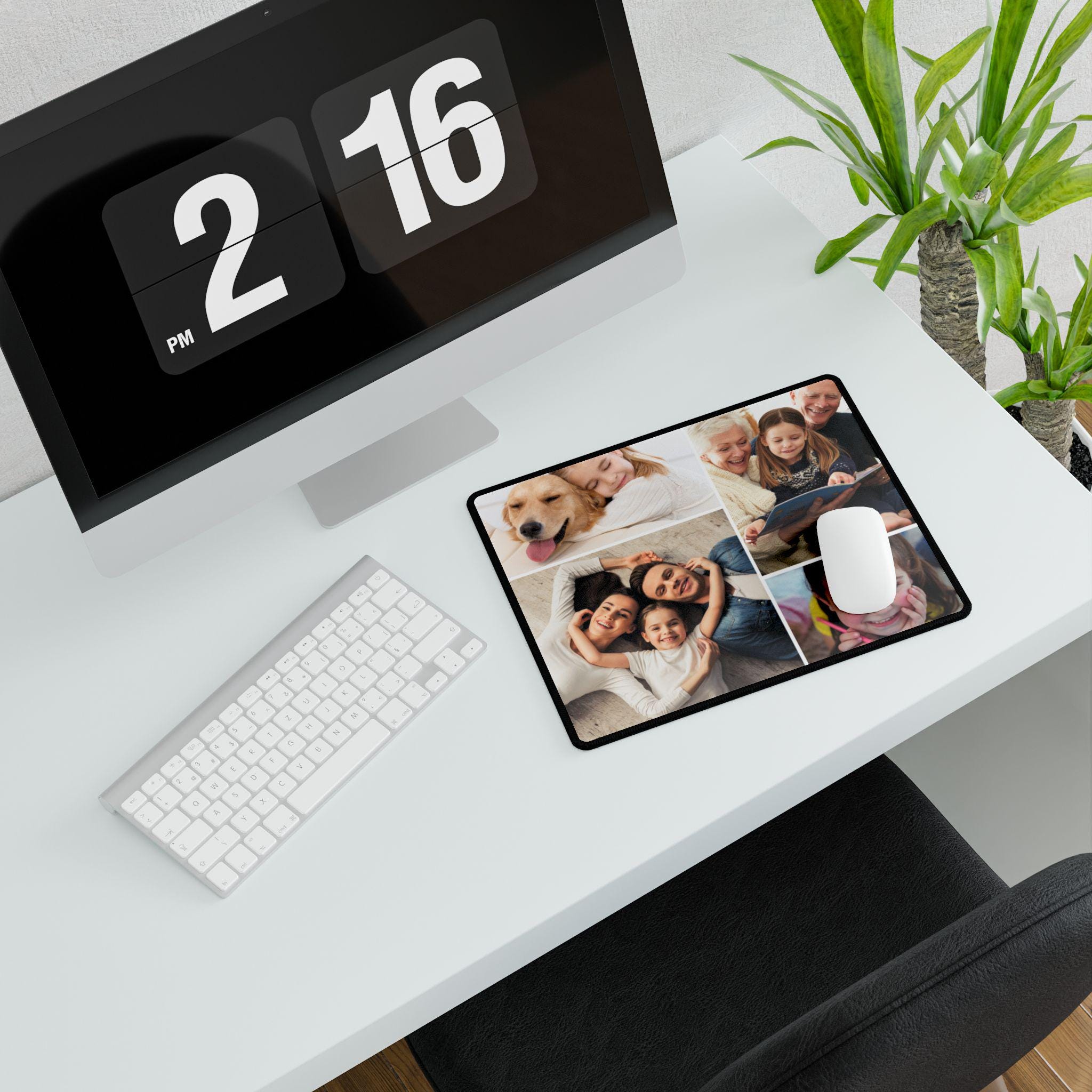 Custom Photo Mousepad Collage, Personalized Desk Mat, Desk Blotter ...