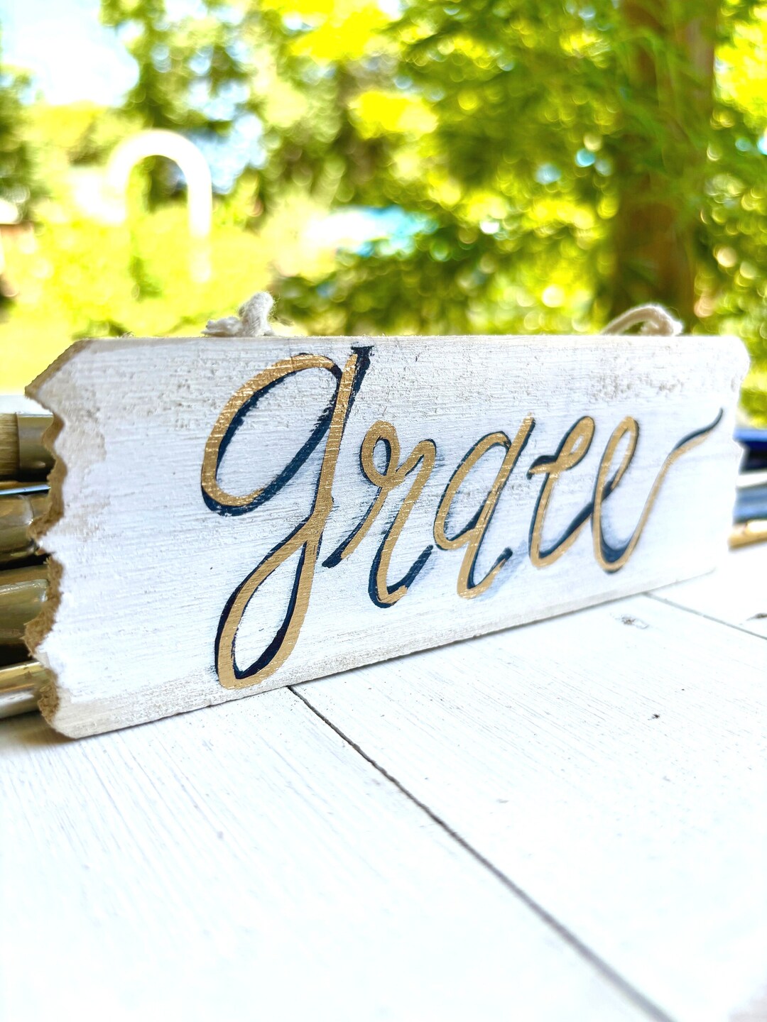 Mini Wooden Signs Custom Hand Painted Hangers, Personalized Tiny Sign ...