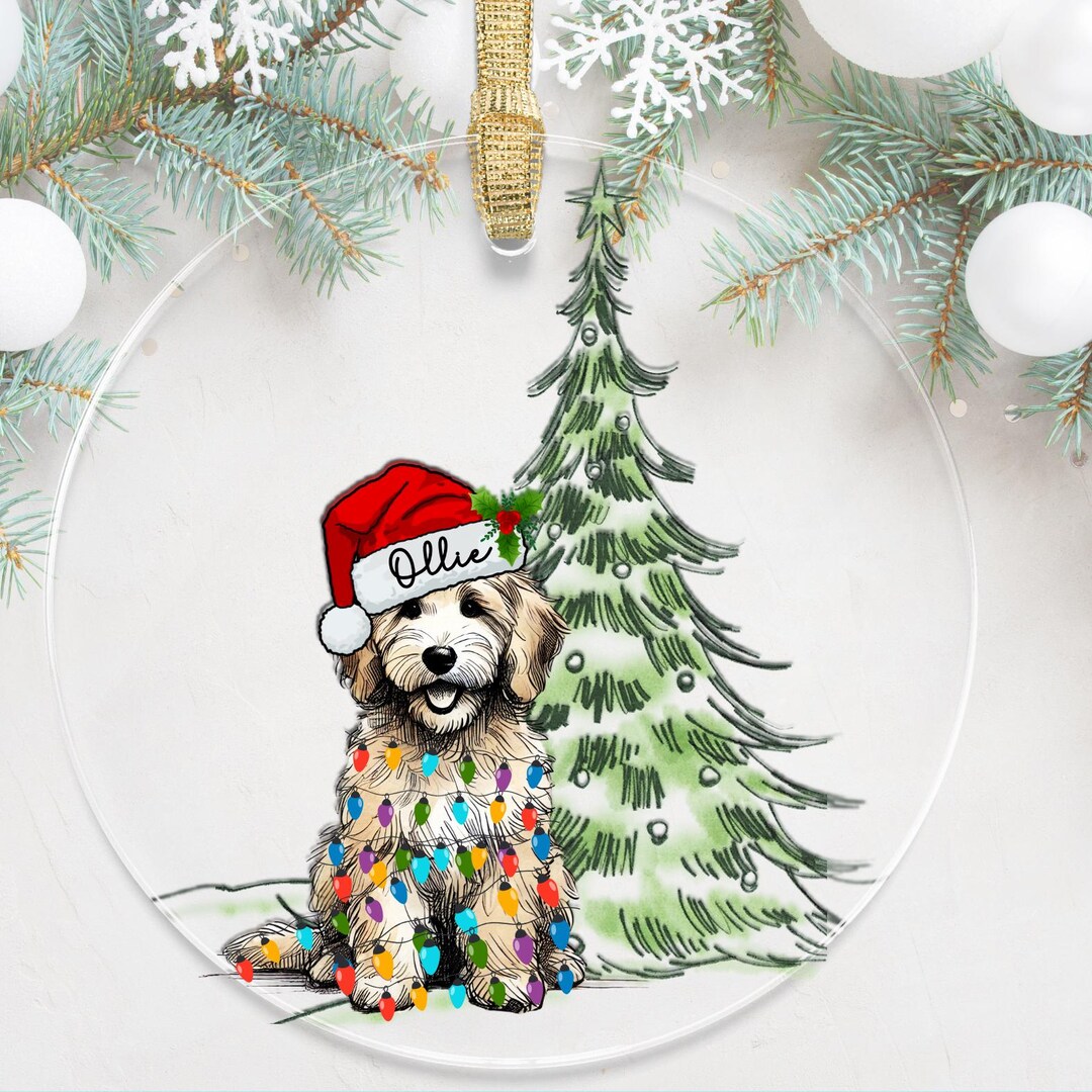 Custom Doodle Ornament Acrylic Goldendoodle Dog Name Ornament Gift ...
