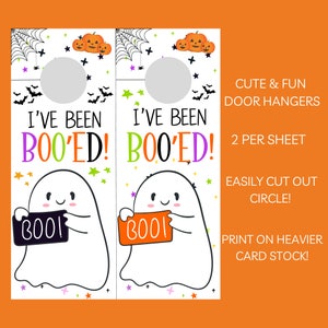 Youve Been Booed Printable Halloween Bundle Game Set Door Hanger ...