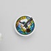 Hummingbird Clock Colorful Stained Glass Look Decorative Wall Clock ...