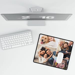 Custom Photo Mousepad Collage, Personalized Desk Mat, Desk Blotter ...