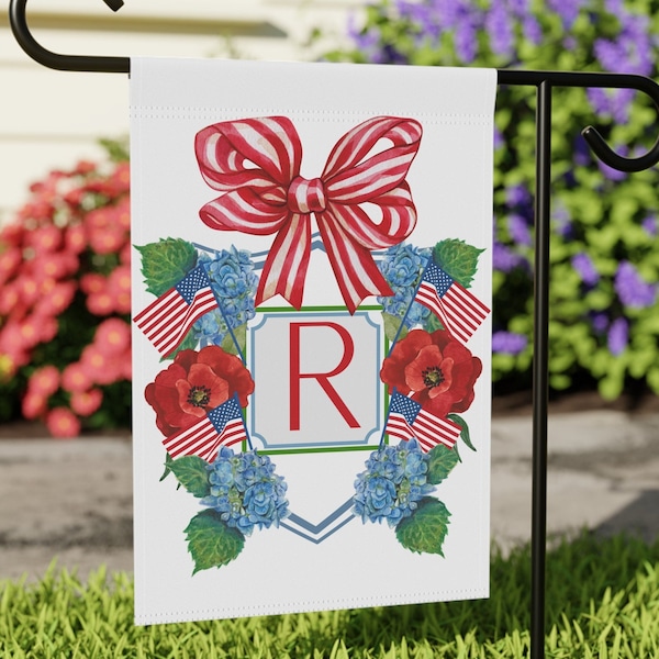 Preppy Patriotic Garden Flag - Etsy