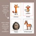 Printable Flashcards Preschool Emotions Cards Zoo Farm Animal Kid ...