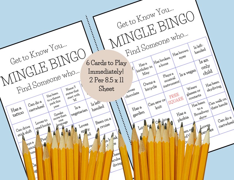Human Bingo Printable Game, Team Building Icebreaker (digital Download ...