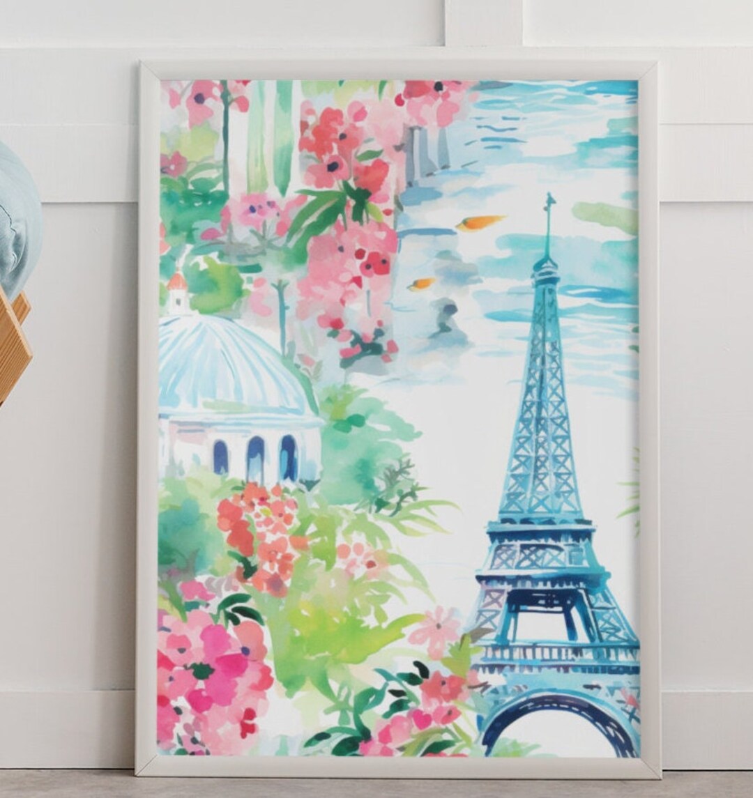Three Panel Art Set, Paris Wall Art Set, Three Piece Eiffel Tower Print ...