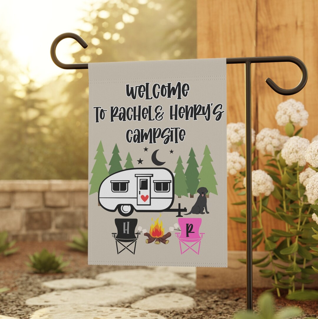 Personalized Camping Flags - Custom Garden Flag for Family Name, Camper ...