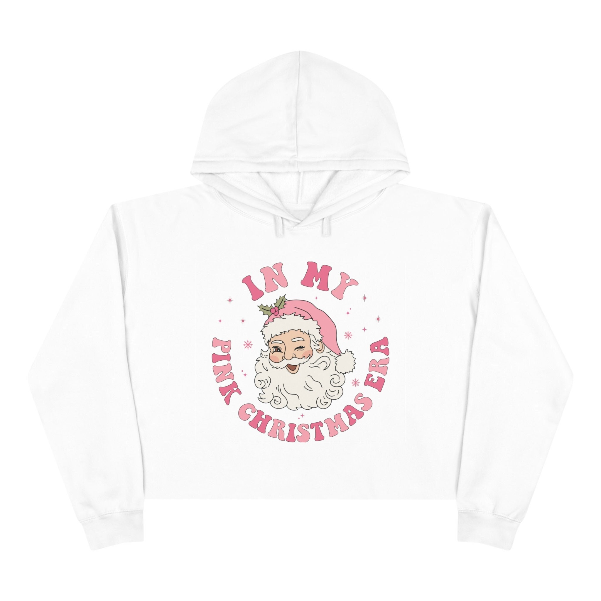 Pink Christmas Hoodie/ Era/ Pinkmas/ Santa Pink Cut off - Etsy