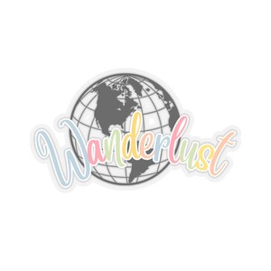 Luggage Sticker Decal Map Sticker World Traveler Wanderlust Sticker ...