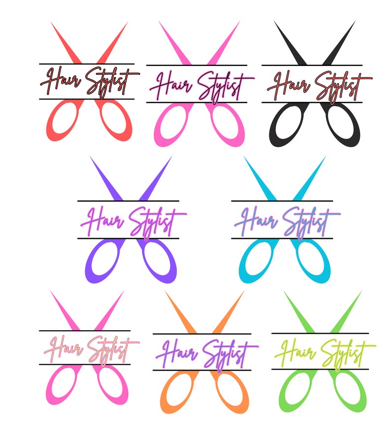 Hair Stylist Svg Hair Svg Hairstylist Bundle Svg Salon Svg Scissors Svg ...