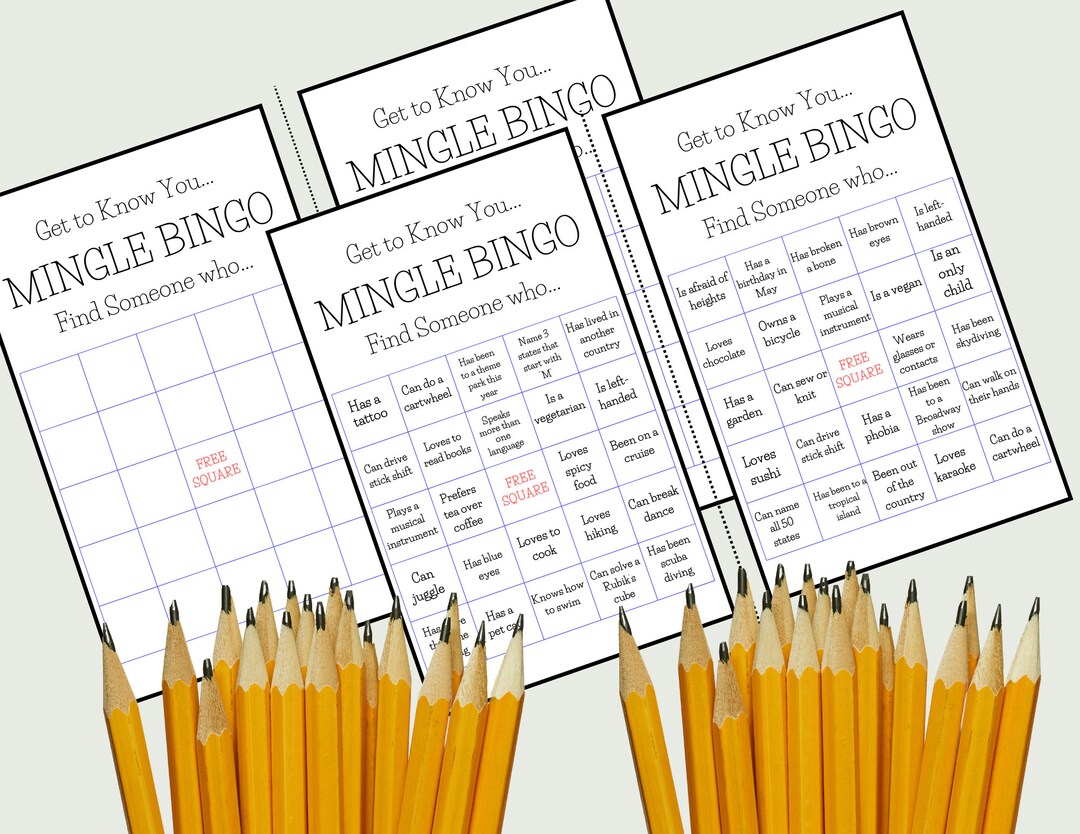 Get to Know You Bingo Mingle Icebreaker Human Find Someone Who Game ...