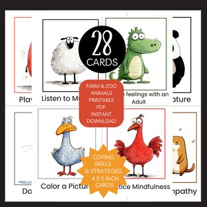 Coping Strategy Cards Kids Flashcards Skills Child Mindfulness Anxiety ...