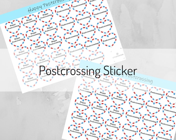 Postcrossing Sticker Postcrossing Herzen Happy Postcrossing - Etsy.de