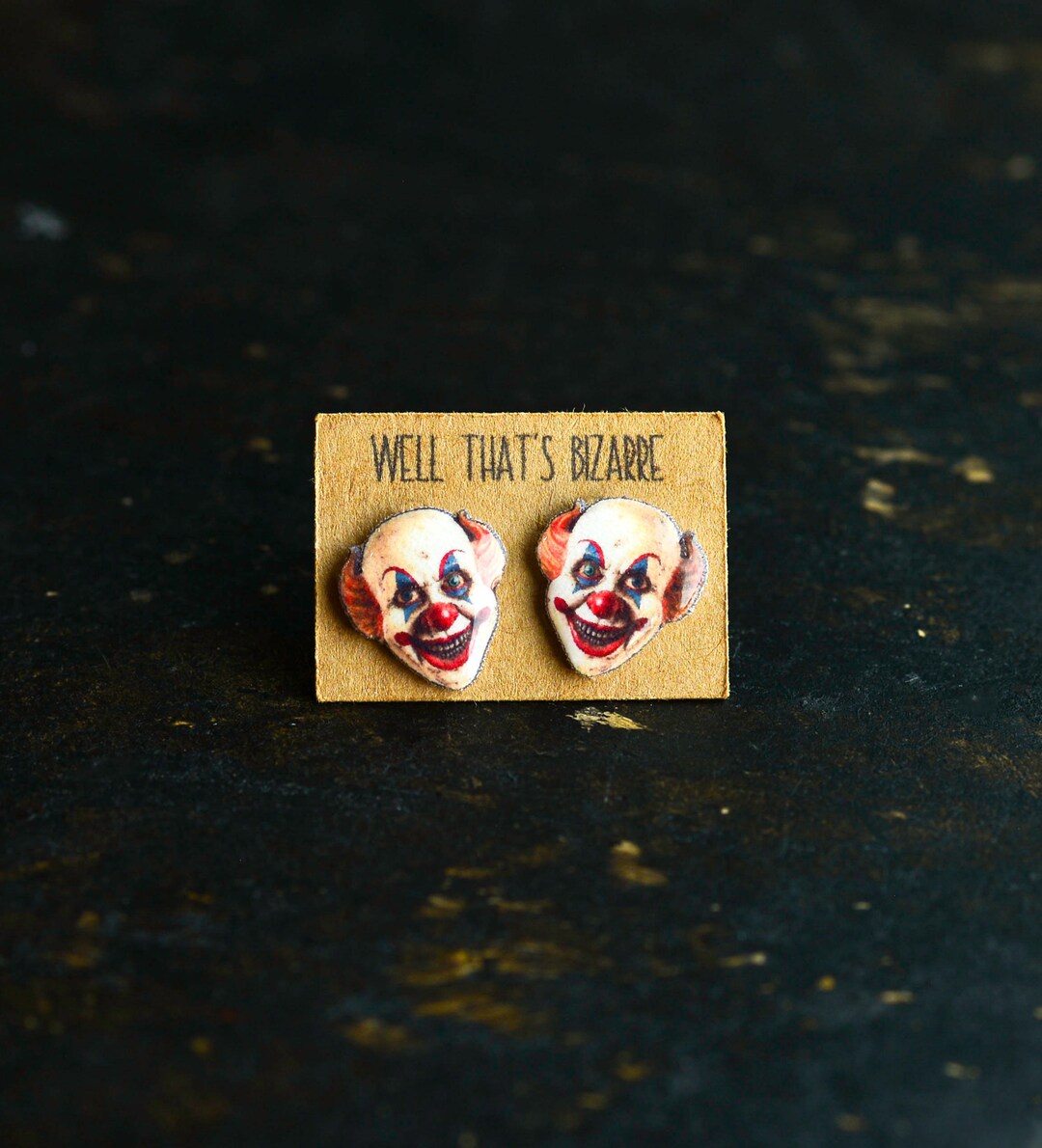 Creepy Clown Stud Earrings: Horror Oddities - Etsy