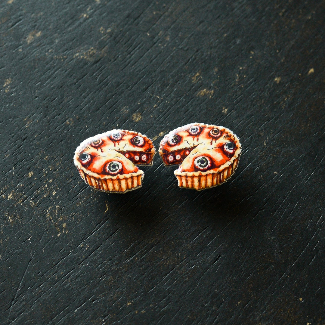 Eyeball Pie Creepy Shoe Charm or Pin | Lapel Pin | Shoe Button | Scary ...