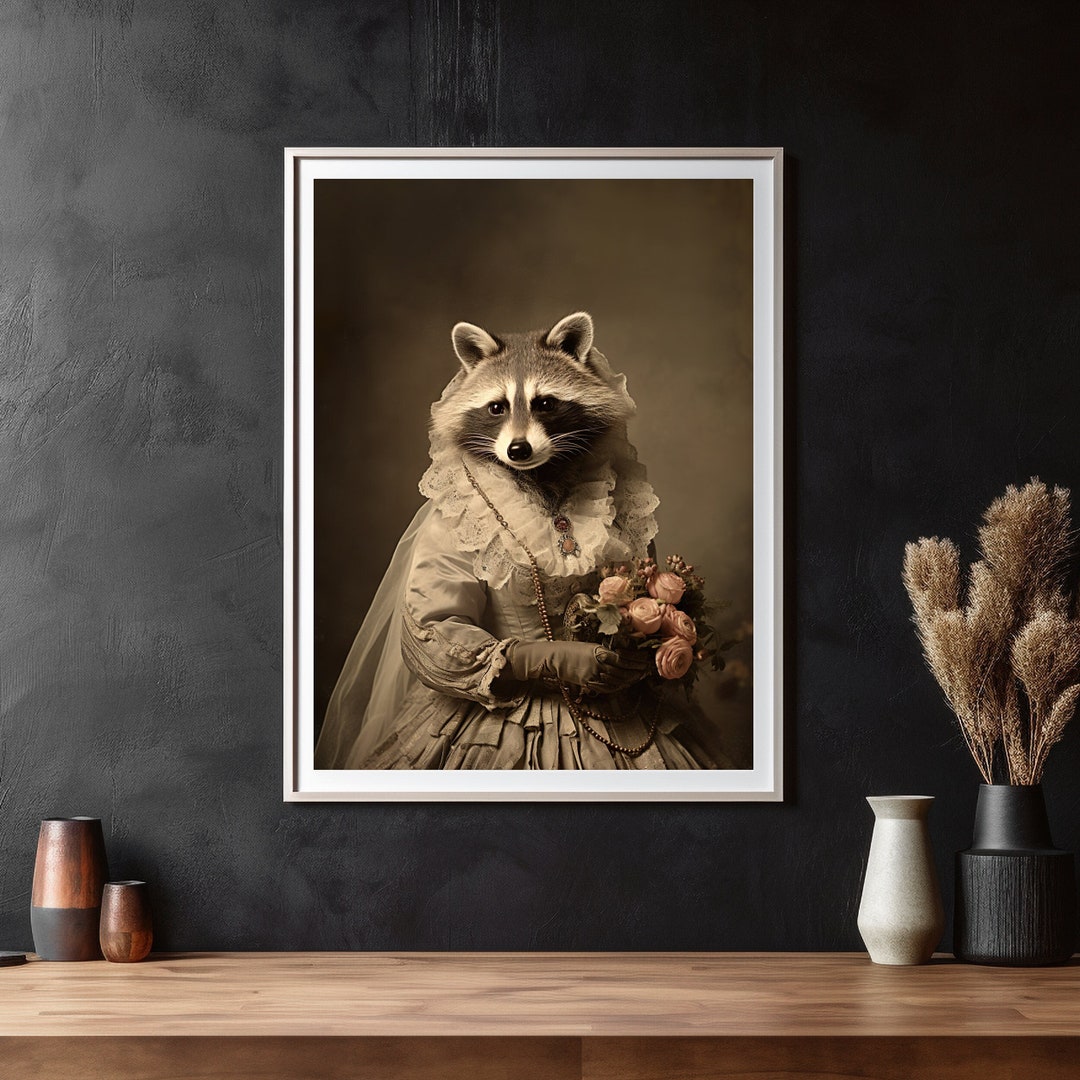 Lady Racoon | Fine Art Print | Renaissance Art | Victorian Inspired ...