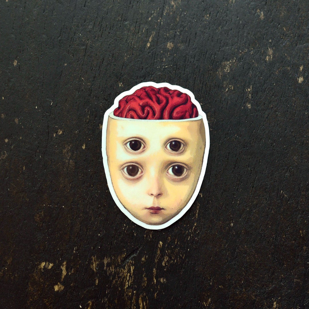 Creepy Brain Vinyl Sticker: Horror Evil Art Decal - Etsy