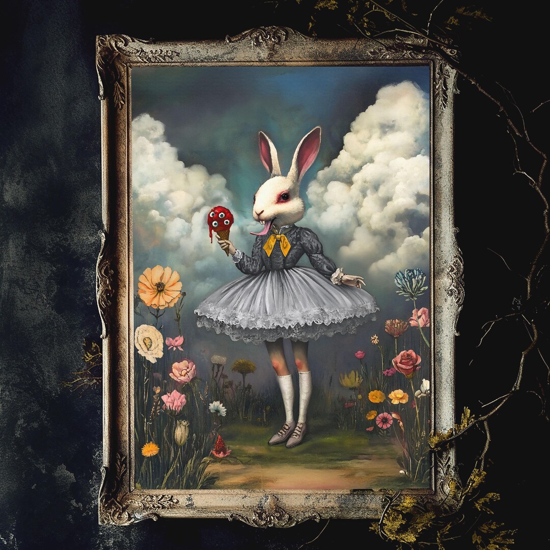 Creepy Rabbit | Fine Art Print | Surreal Art | Horror Art | Weird Art ...