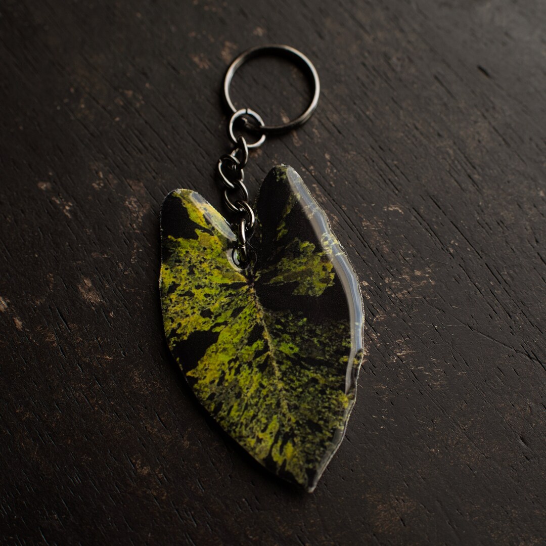 Calocasia Mojito Keychain Plant Keychain Plant Lover Gift Plant ...