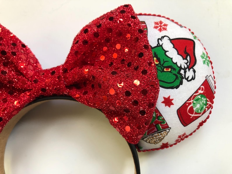 Disney Starbucks Grinch Christmas Coffee Handmade Mickey Ears Minnie ...