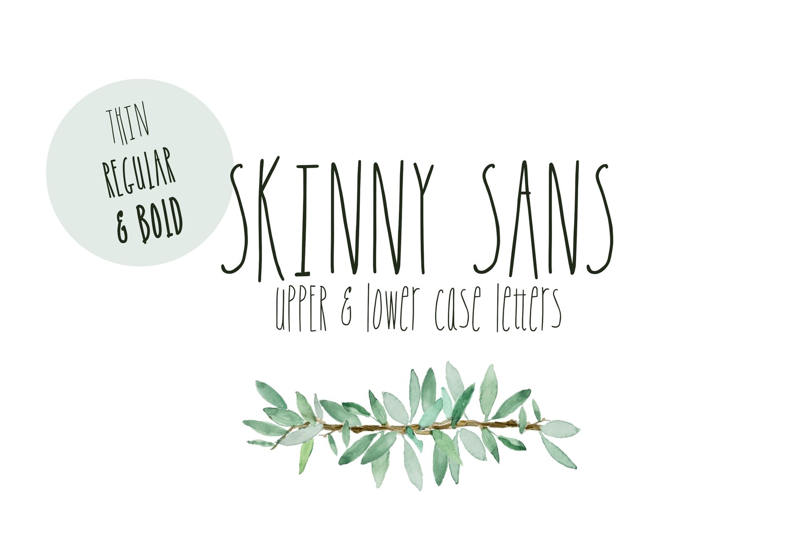 Hand Written Font - in Thin, Regular, & Bold - A Skinny Sans Serif - Etsy