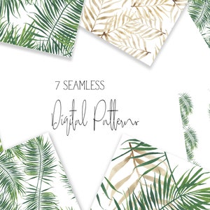 Tropical Watercolor Clip Art and Digital Paper - Etsy