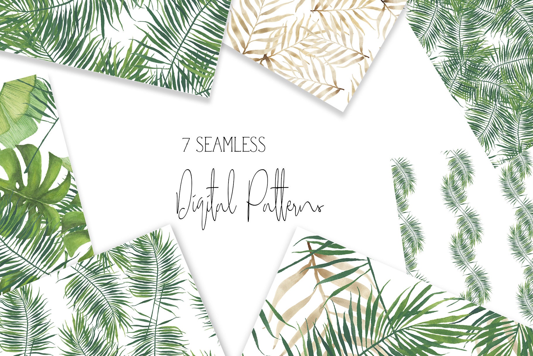 Tropical Watercolor Clip Art and Digital Paper - Etsy
