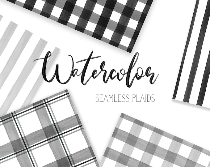 Black White Buffalo Plaid Digital Paper Background Rustic Farmhouse ...